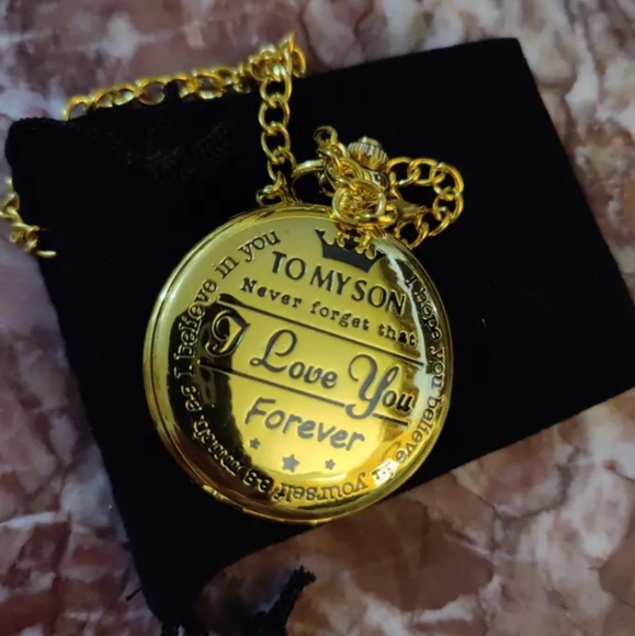 Accessories | New Gold Color Son Quartz Pocket Watch | Poshmark